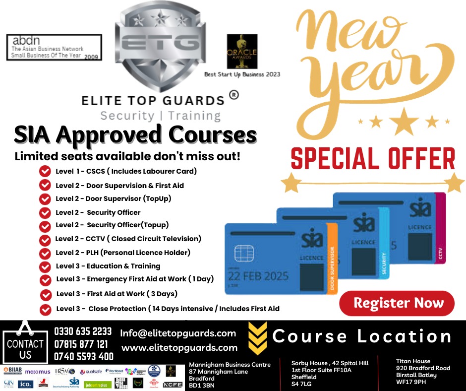 SIA Security Training - Elite Top Guards