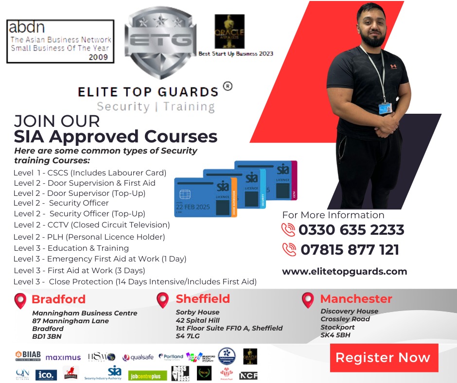 SIA Security Training - Elite Top Guards