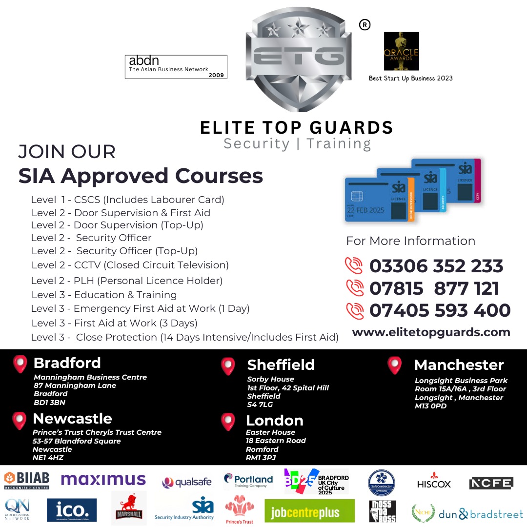 SIA Security Training - Elite Top Guards